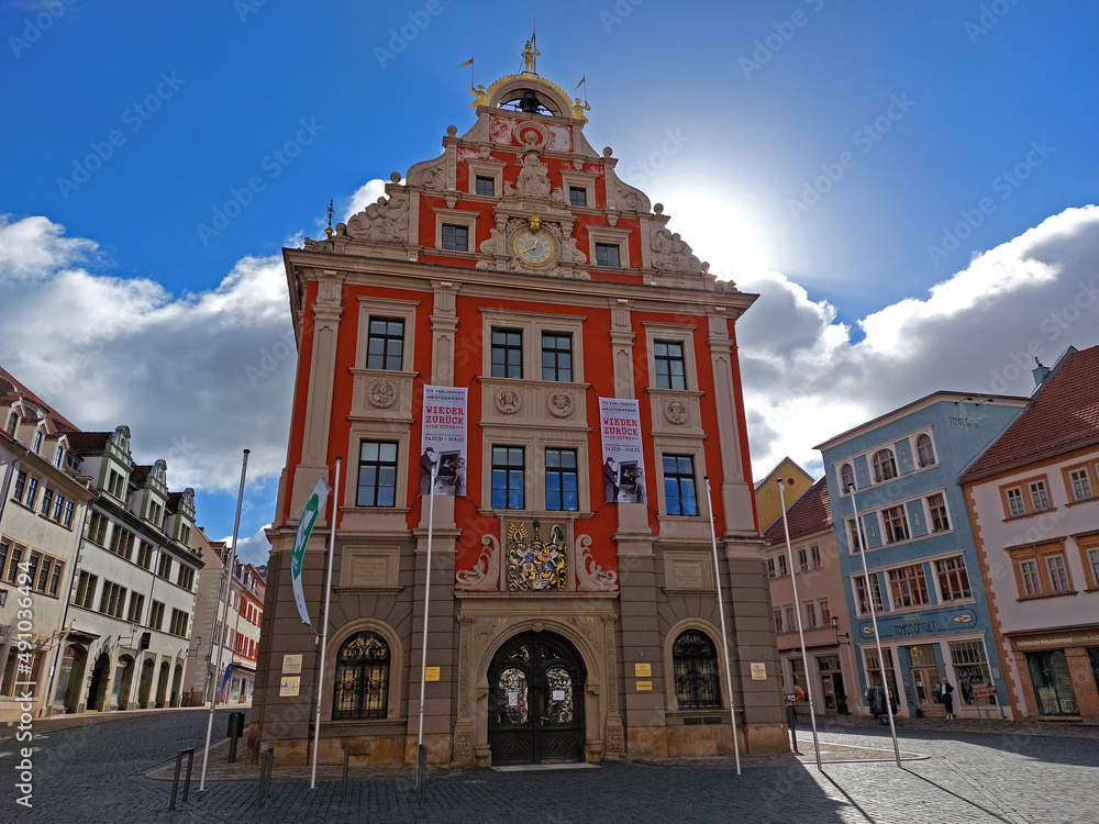 town hall and main market square in Gotha Stock Photo | Adobe Stock