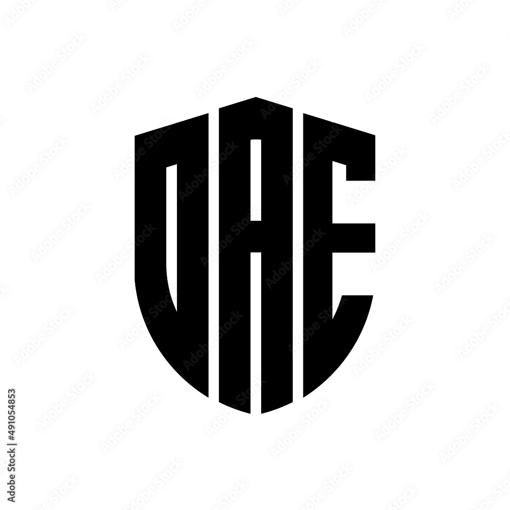 Vecteur Stock DAE letter logo design. DAE modern letter logo with black ...