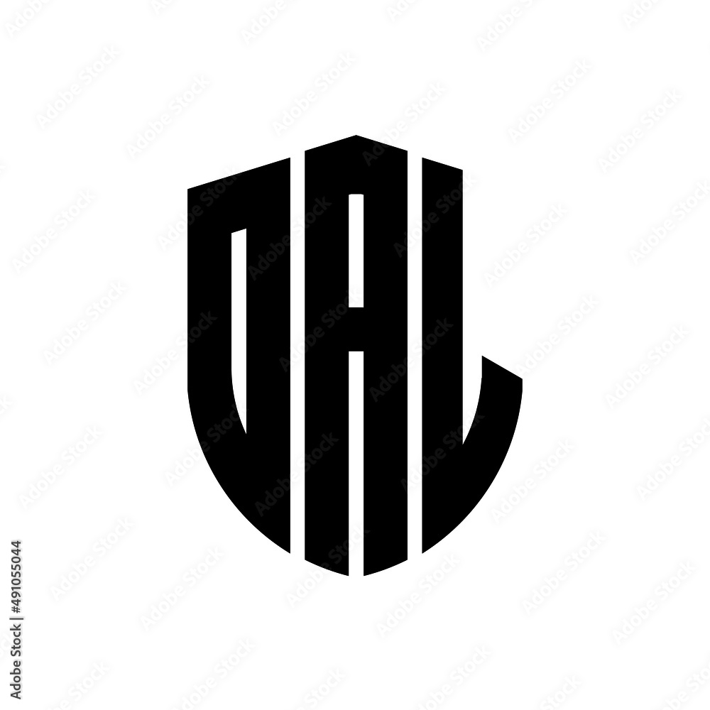 DAL letter logo design. DAL modern letter logo with black background ...