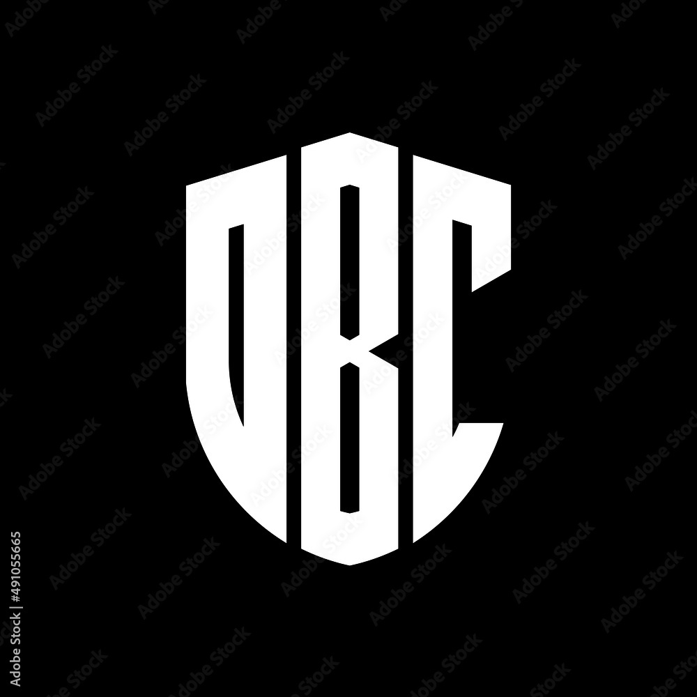 DBC letter logo design. DBC modern letter logo with black background ...