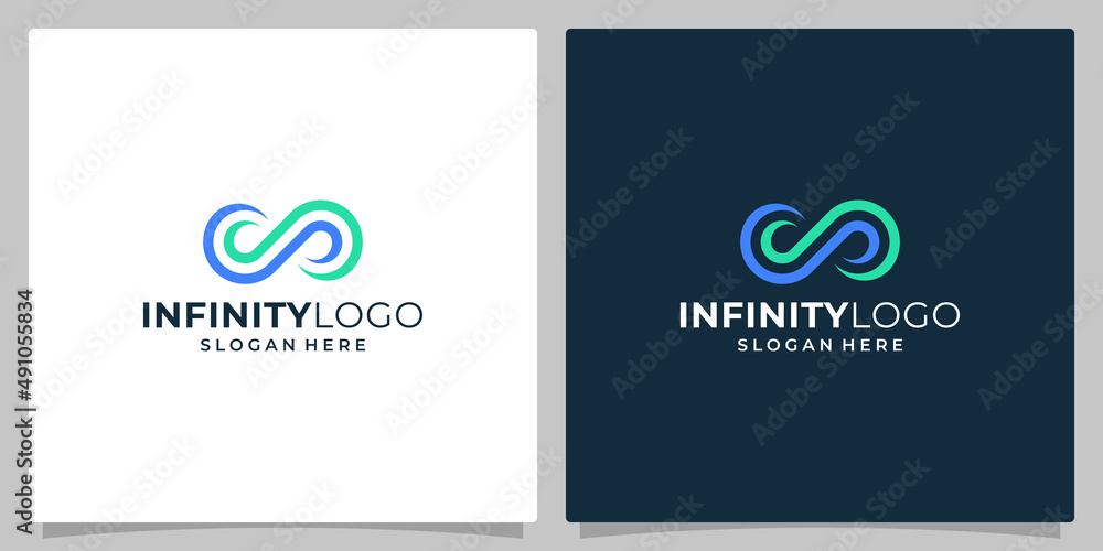 Infinity symbol shape abstract. Flat Vector Logo Design Template ...