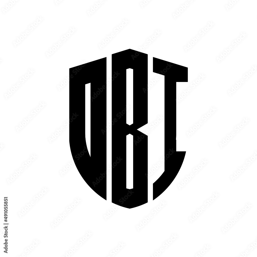 DBI letter logo design. DBI modern letter logo with black background ...