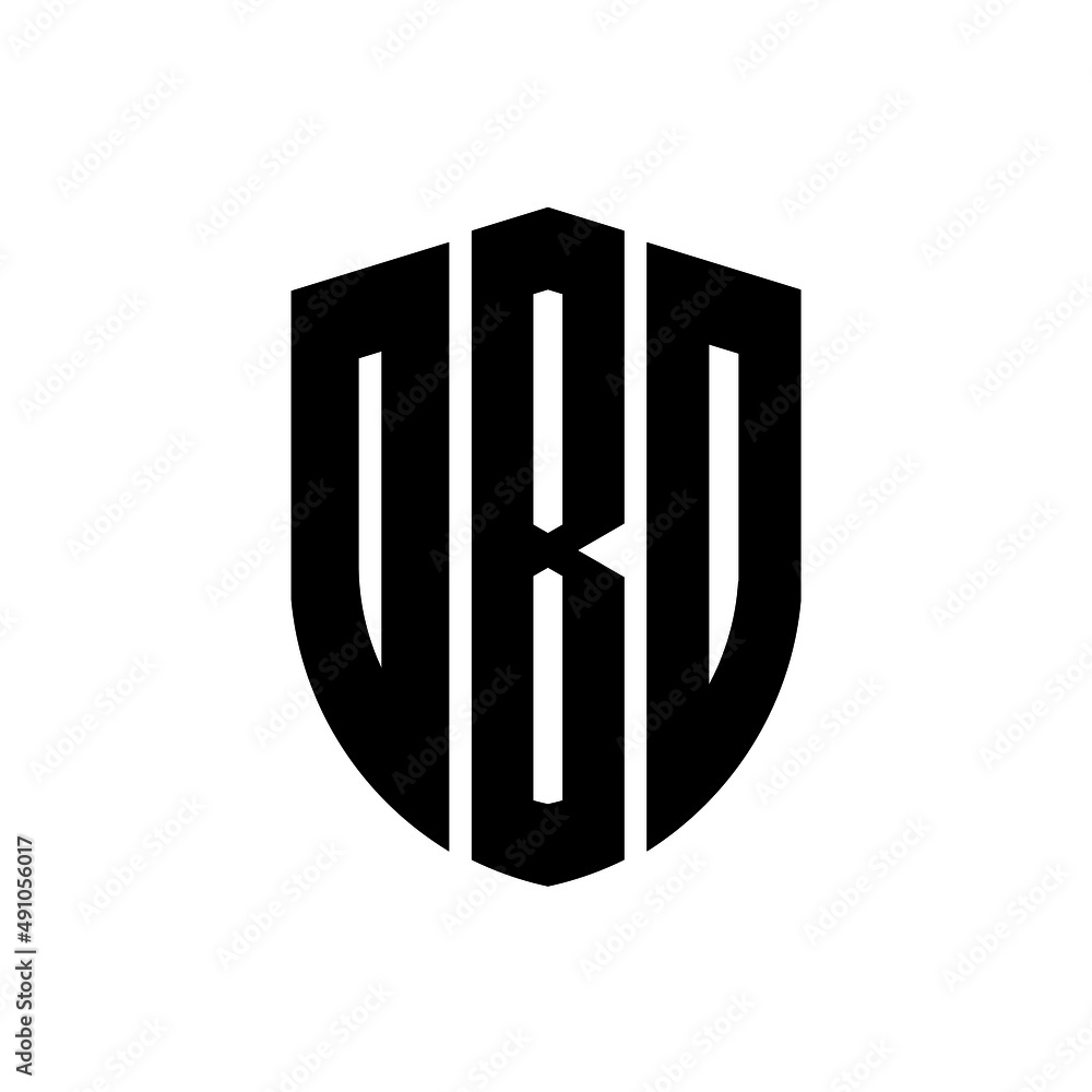 DBO letter logo design. DBO modern letter logo with black background ...