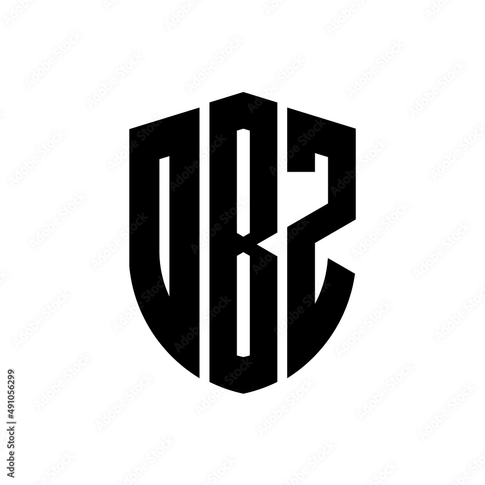 DBZ letter logo design. DBZ modern letter logo with black background ...