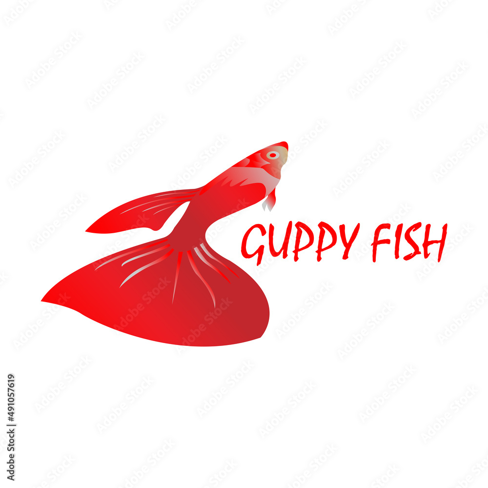 Modern guppy fish logo concept, vector illustration Stock Vector ...