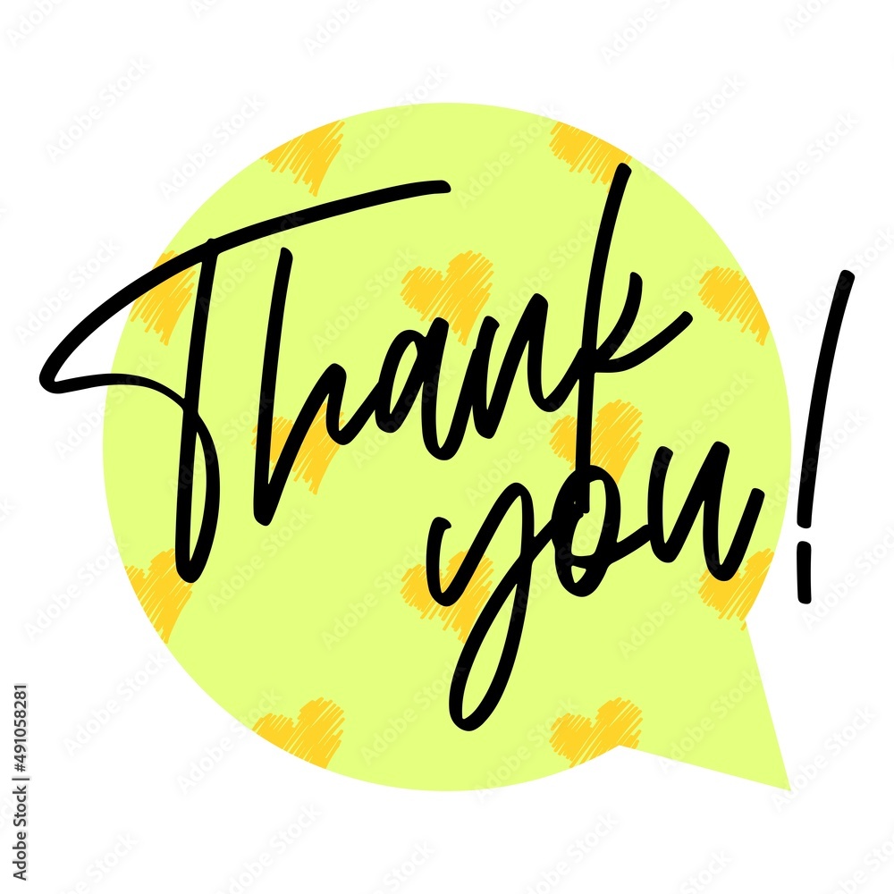 Thank You Card. Hand Written Lettering for Title, Heading, Photo ...