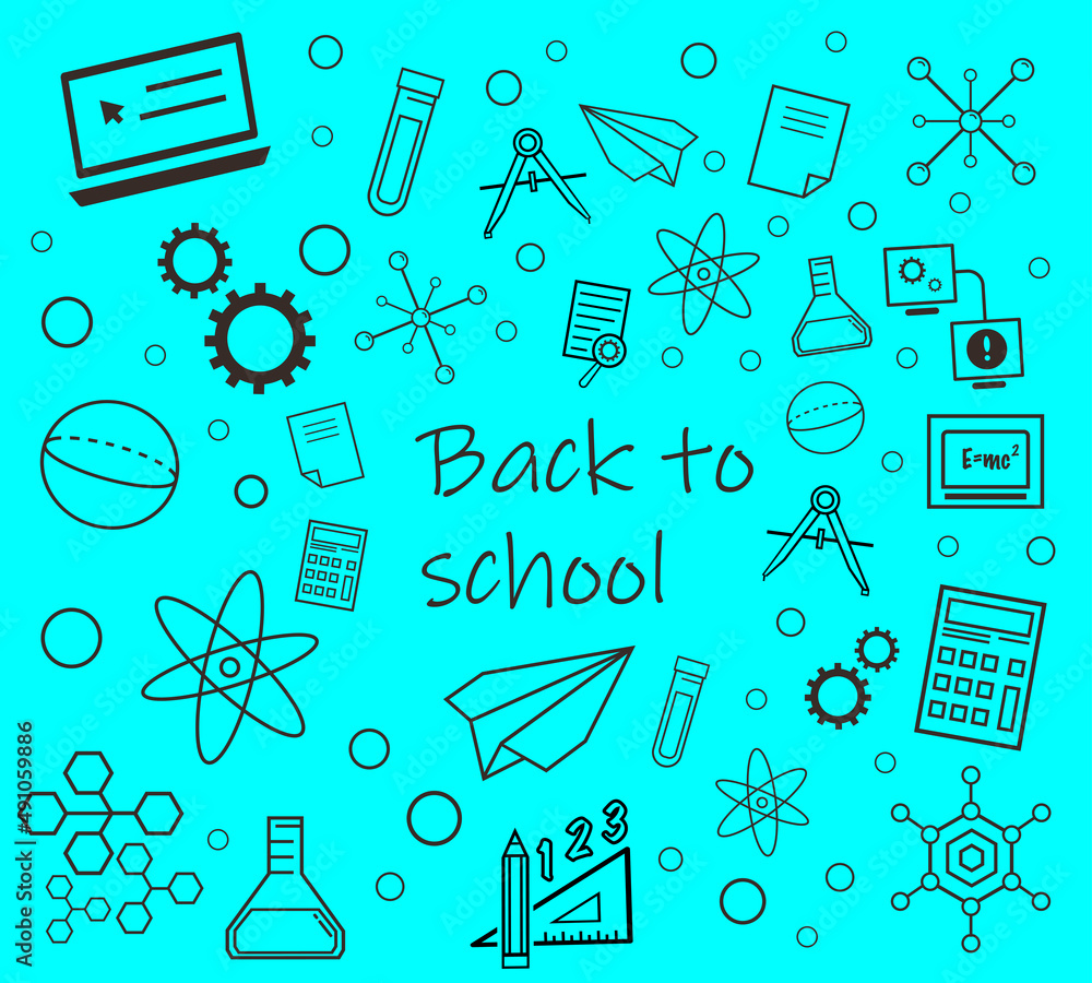 Vector set of physical and mathematical signs. The set of symbols of ...