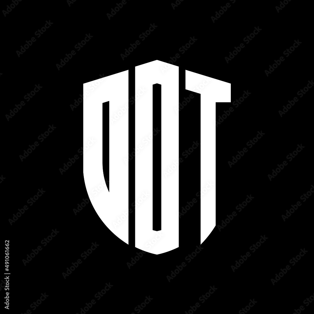 DDT letter logo design. DDT modern letter logo with black background ...