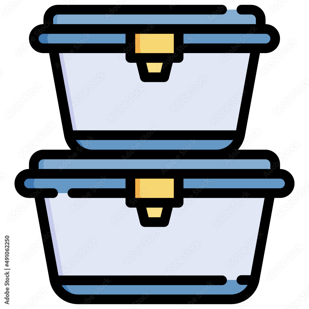 TUPPERWARE filled outline icon,linear,outline,graphic,illustration ...