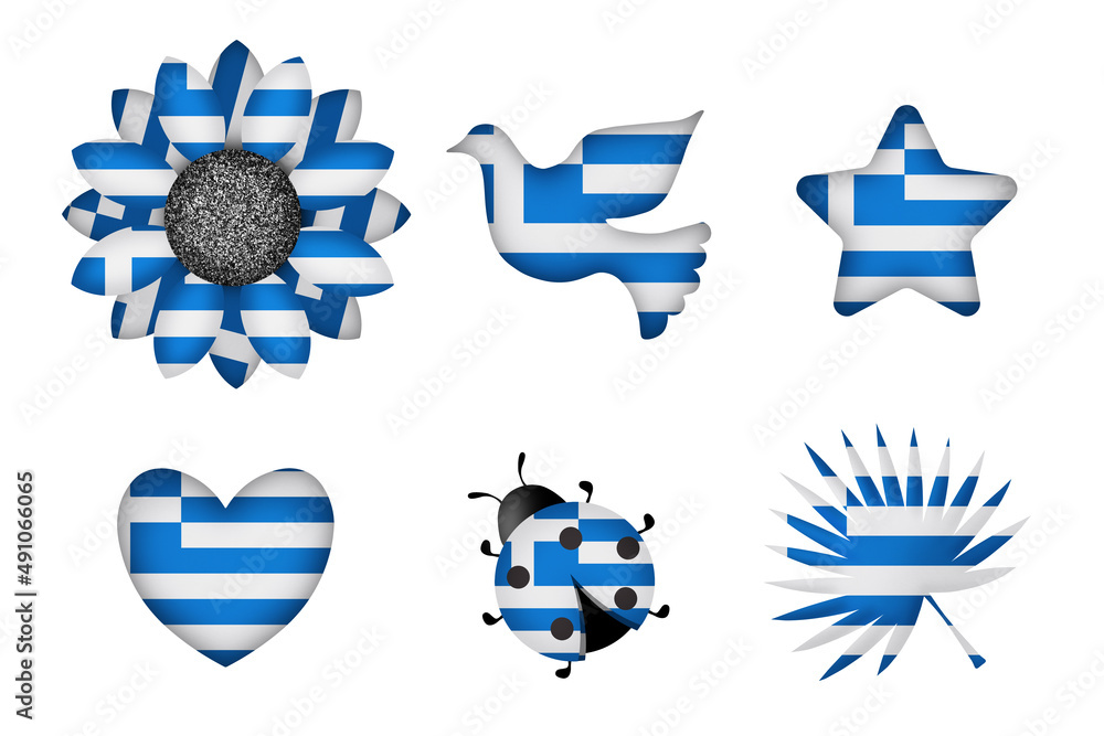 Peace symbols in colors of national flag. Concept clip art on white ...