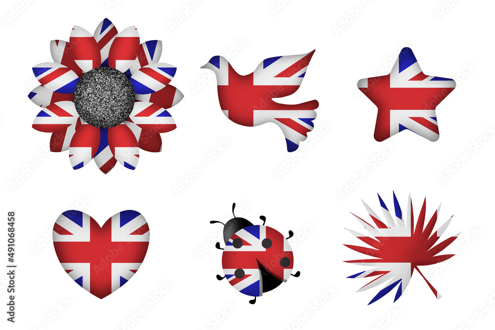 Peace symbols in colors of national flag. Concept clip art on white ...