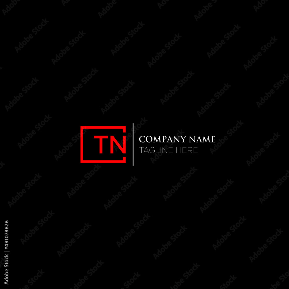 TN logo monogram isolated on circle element design template, TN letter ...