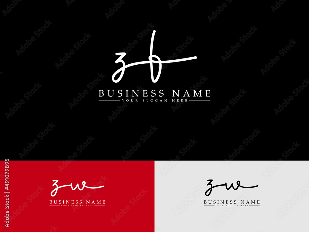 ZF or fz Signature Letter Initial Logo, Signature zf Premium Logo Image ...