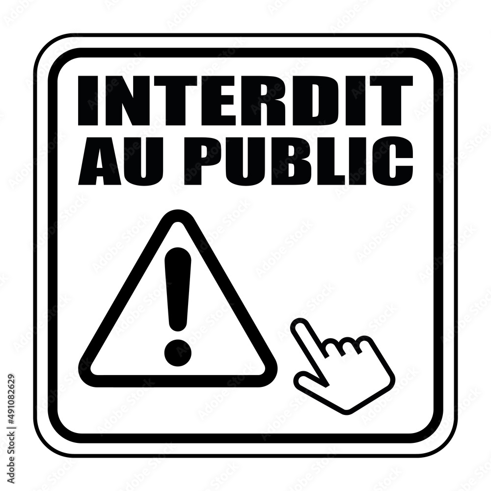 Logo interdit au public. Stock Vector | Adobe Stock