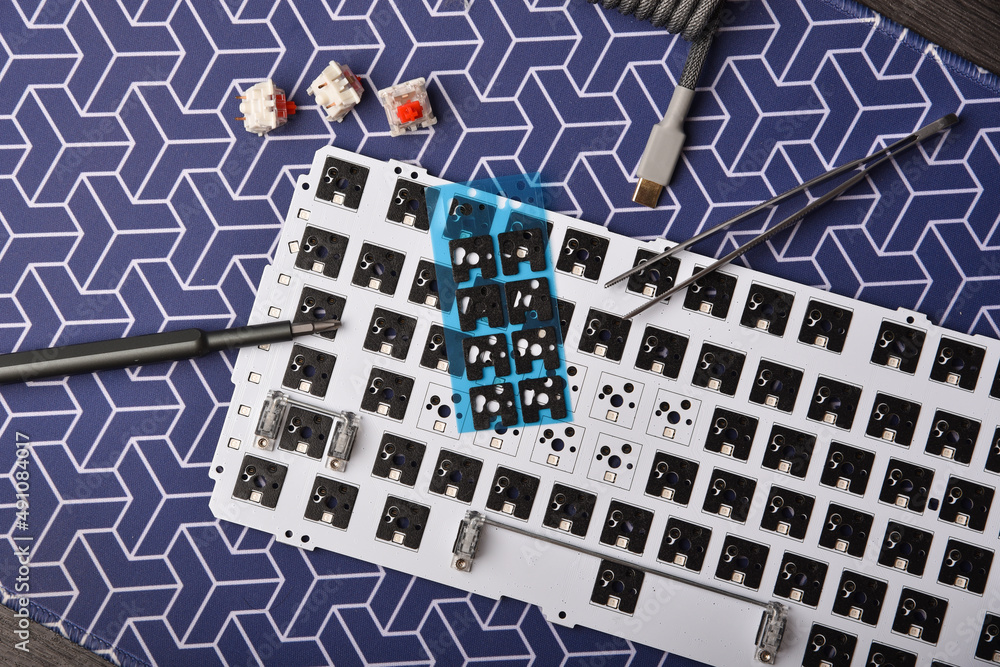 Disassembly mechanical keyboard, Modified custom keyboard with PCB ...