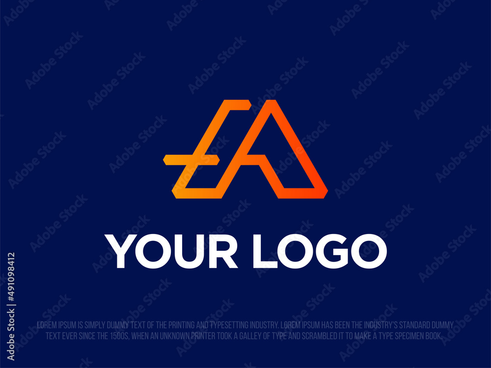Modern professional logo with the letter A. Icon with the letter A ...