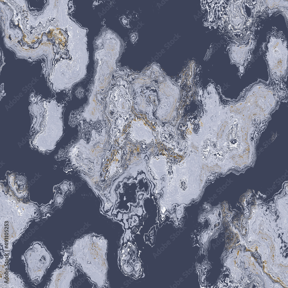Dark blue marbled masculine seamless texture. Irregular ink blotch ...