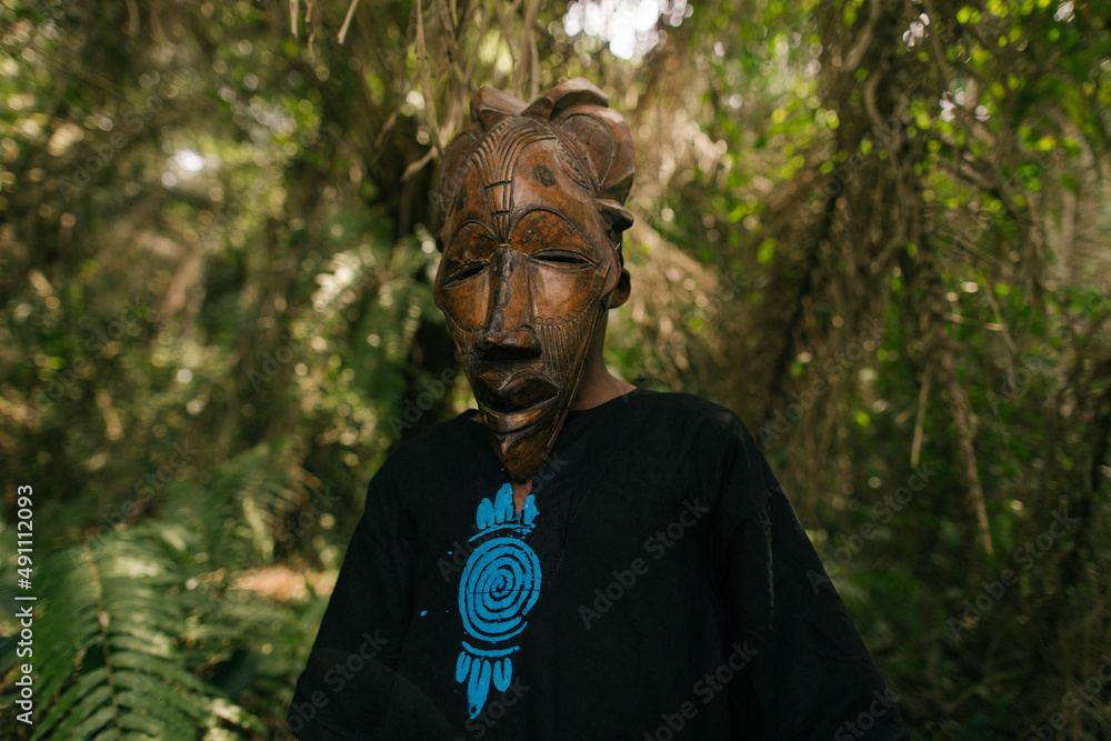 Young african god in nature Stock Photo | Adobe Stock