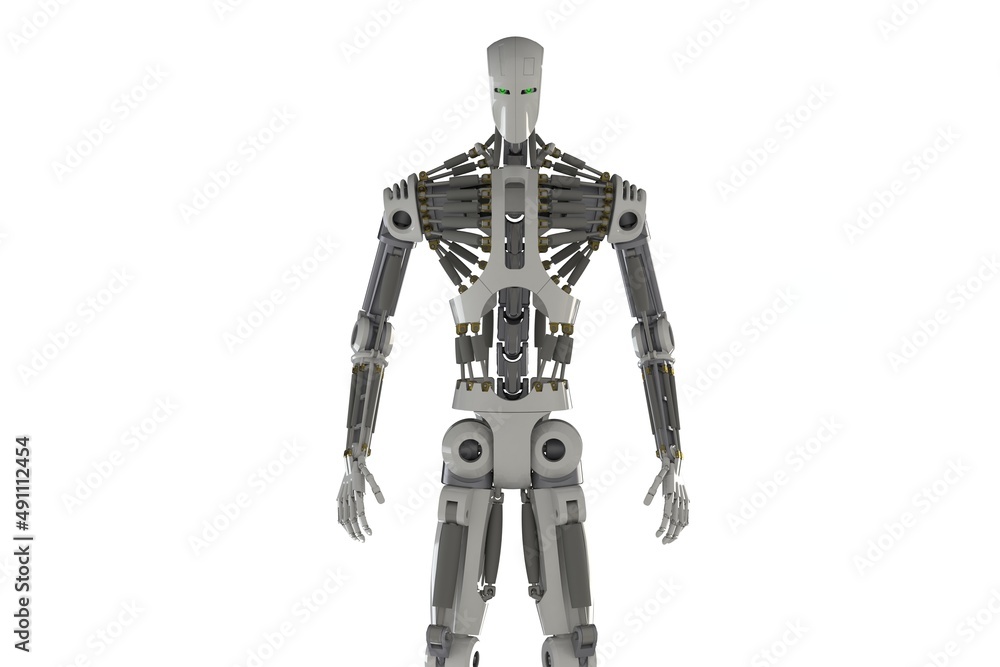 3D design of a humanoid robot. Stock Illustration | Adobe Stock