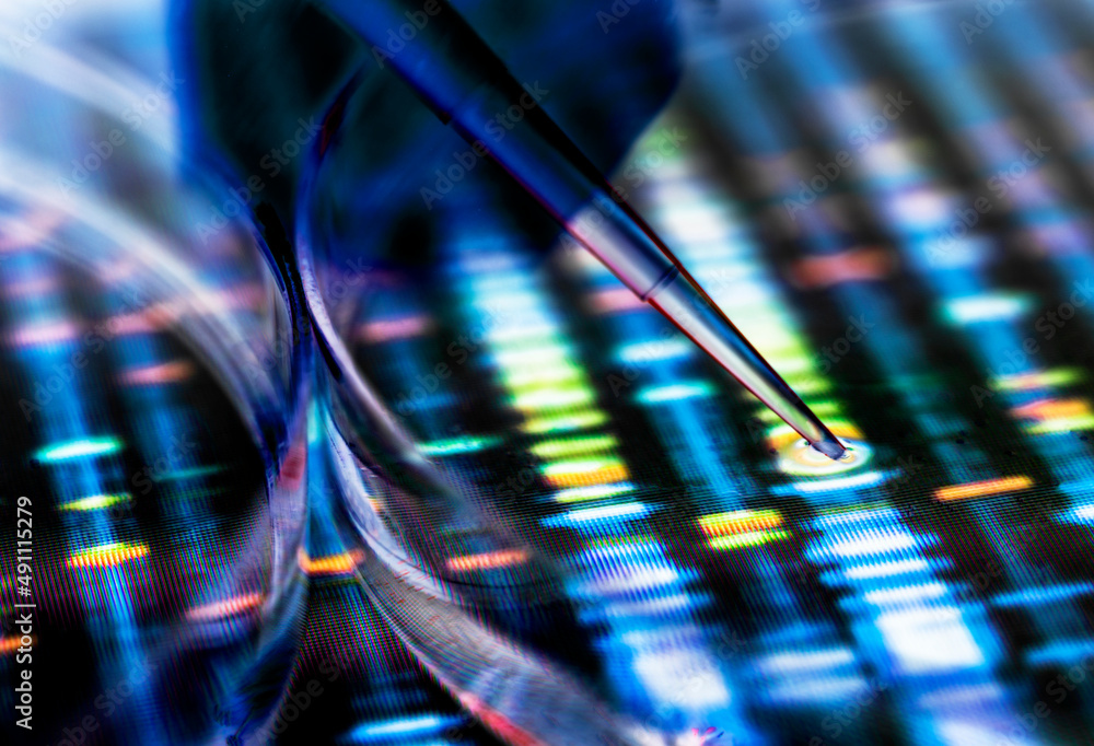 Conceptual image illustrating DNA gene editing Stock Photo | Adobe Stock