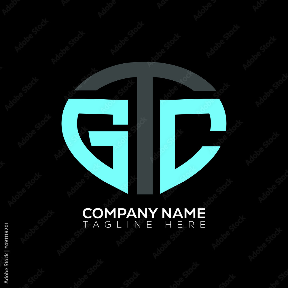 Vecteur Stock GTC logo monogram isolated on circle element design ...