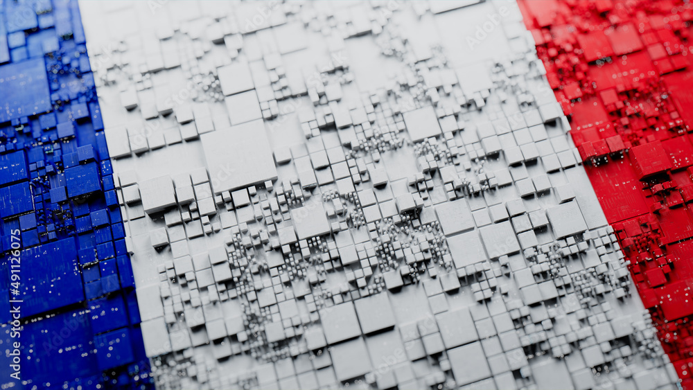 Colors of France rendered in a Futuristic 3D style. French Network ...