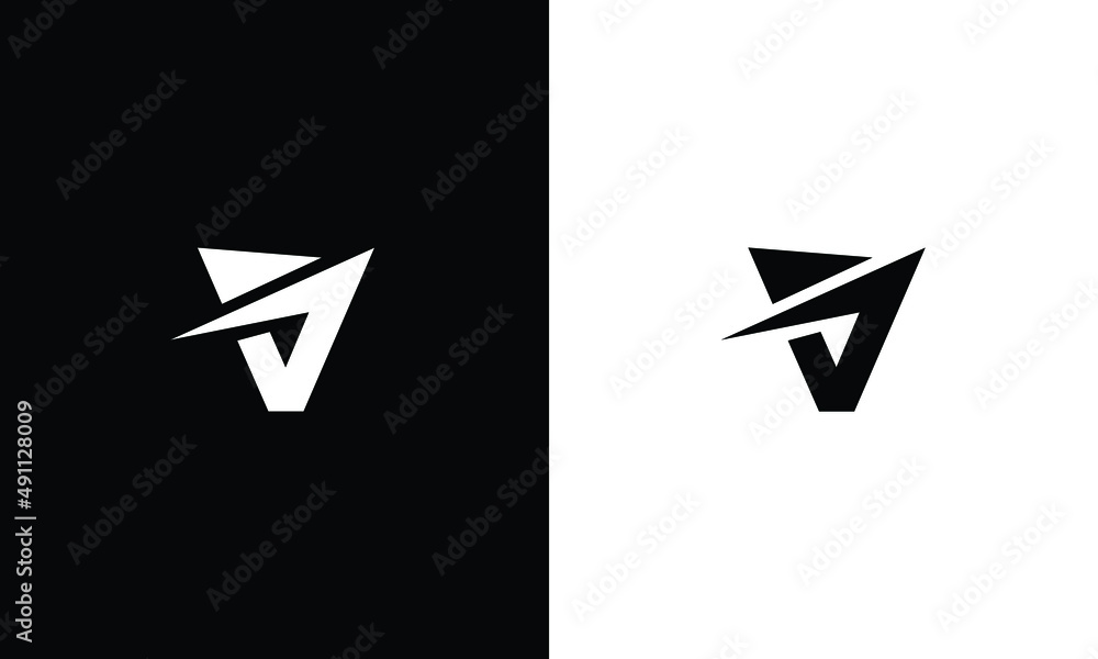 Business corporate letter V logo design template. Simple and clean flat ...