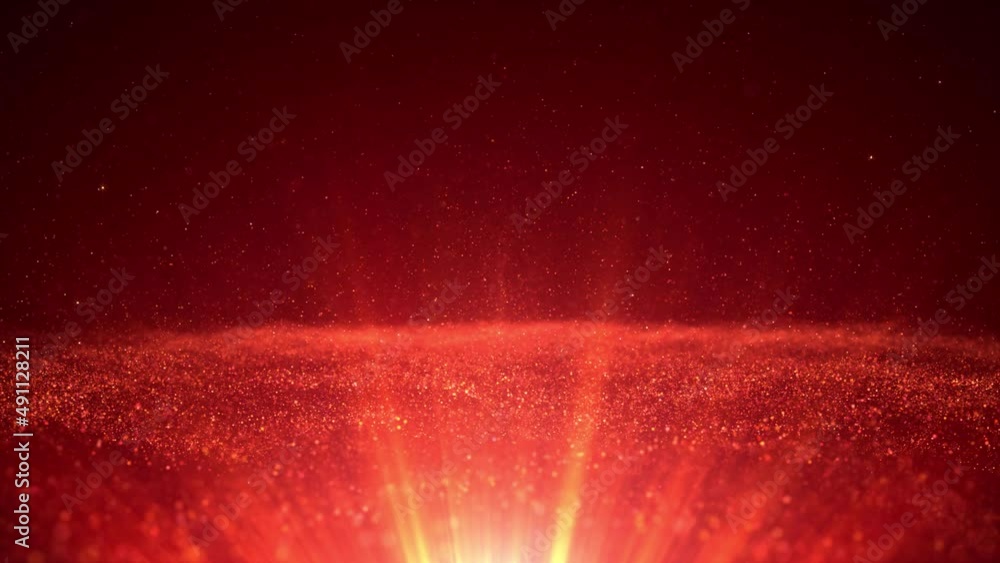 Red particles rays background is a spectacular motion graphics ...