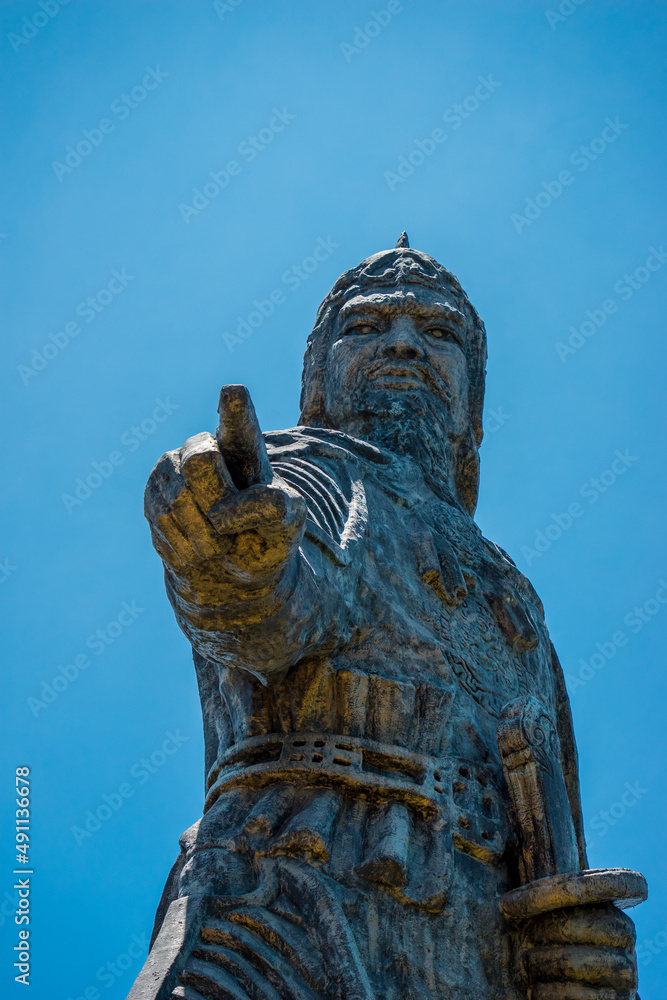 Tran Hung Dao statue in Vung Tau city in Vietnam. Monument of the ...