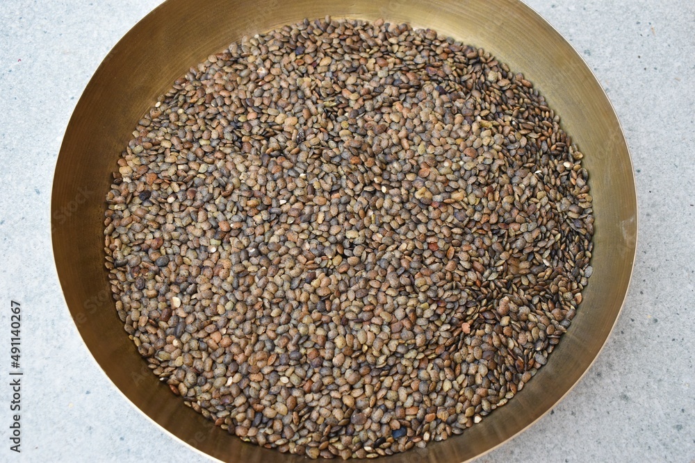 Horse gram also known as kolathi dal in India closeup Stock Photo ...