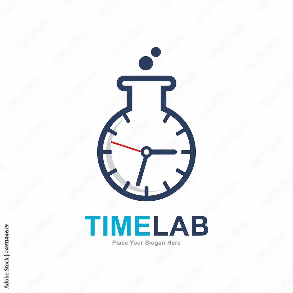 Time lab logo vector design. Suitable for business, time schedule and ...