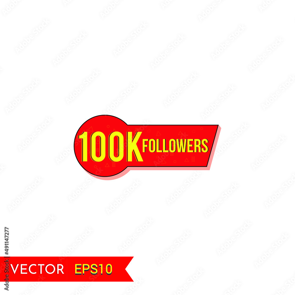 100K followers social media post background template. Creative ...