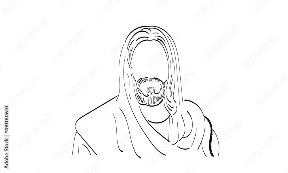 Christian Art. Line art for print or use as poster, card, flyer, Tattoo ...