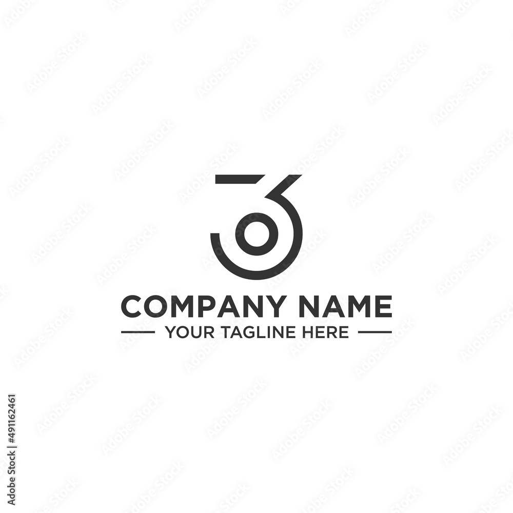 36 or 360 Logo Sign Design Stock Vector | Adobe Stock