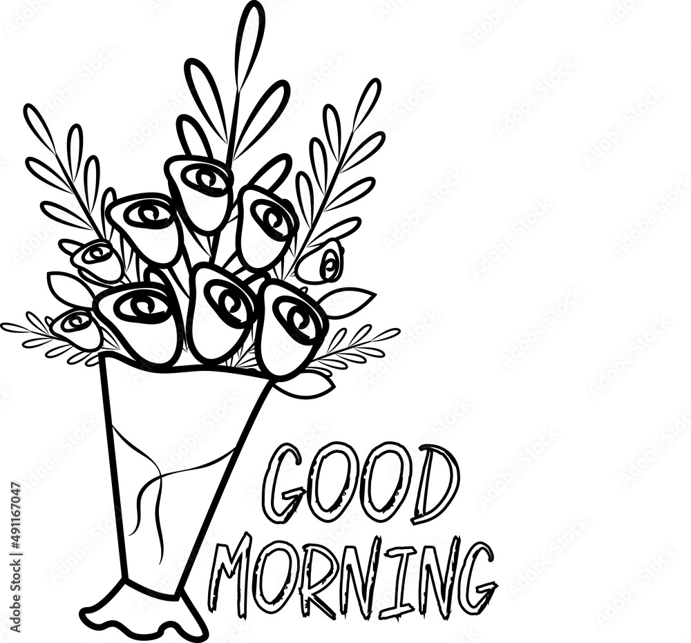 GOOD MORNING COLORING PAGE,TATTOO COLORING PAGE,CREATIVE DESIGN ...