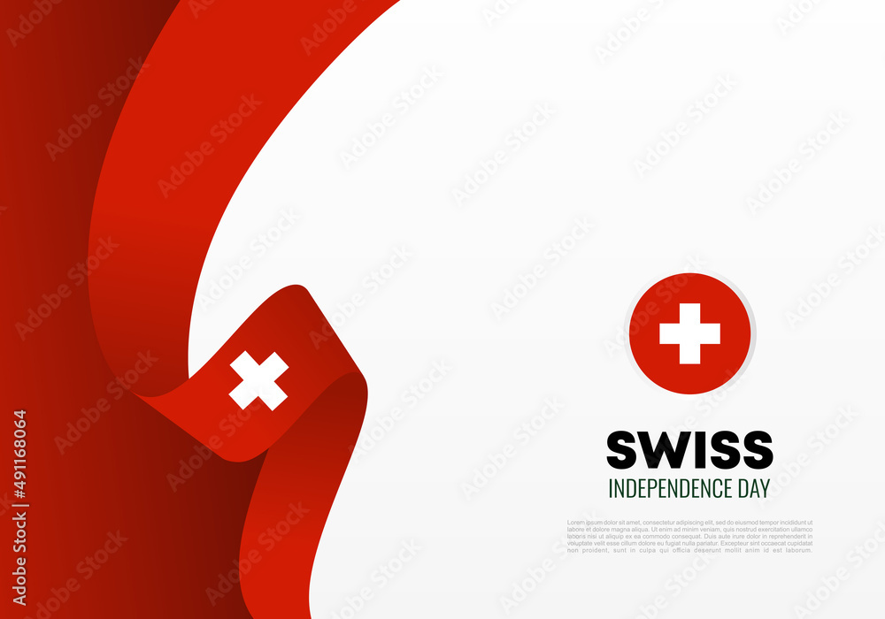 Swiss independence day background banner poster for national ...