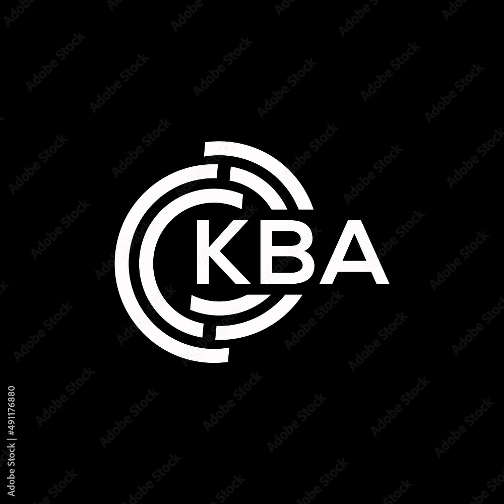 KBA letter logo design on black background. KBA creative initials ...