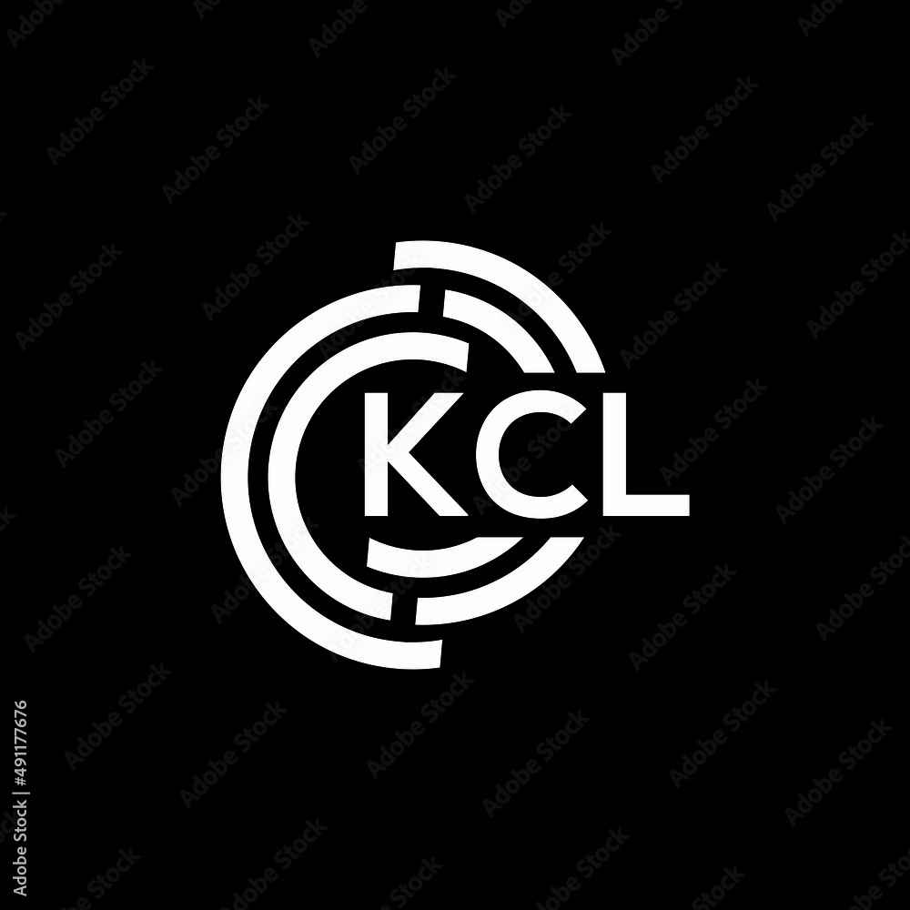 KCL letter logo design on black background. KCL creative initials ...