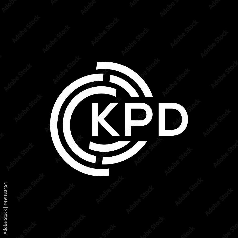 KPD letter logo design on black background. KPD creative initials ...