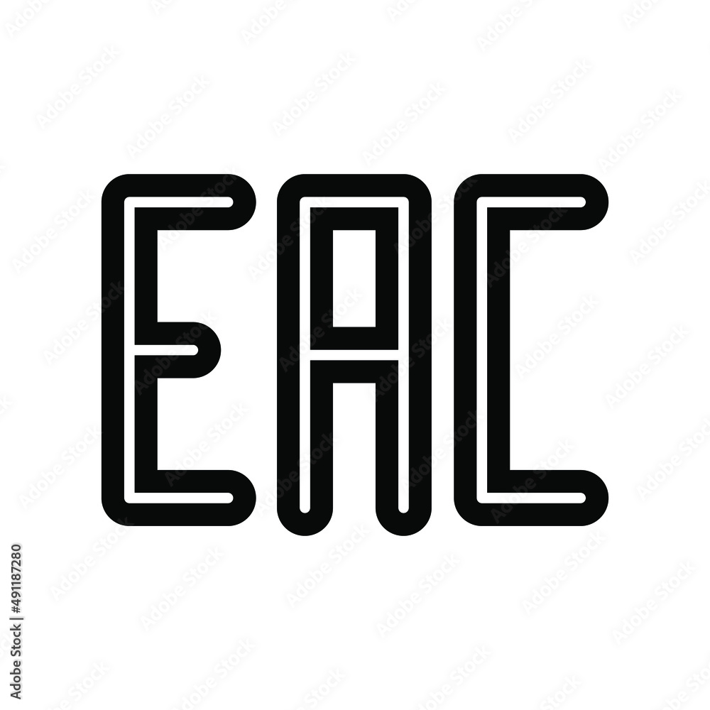 EAC sign vector illustration symbol. Eurasian conformity mark symbol ...