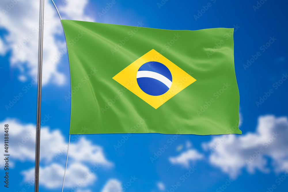Drapeau Brésil - Drapeau Brésilien Stock Photo | Adobe Stock