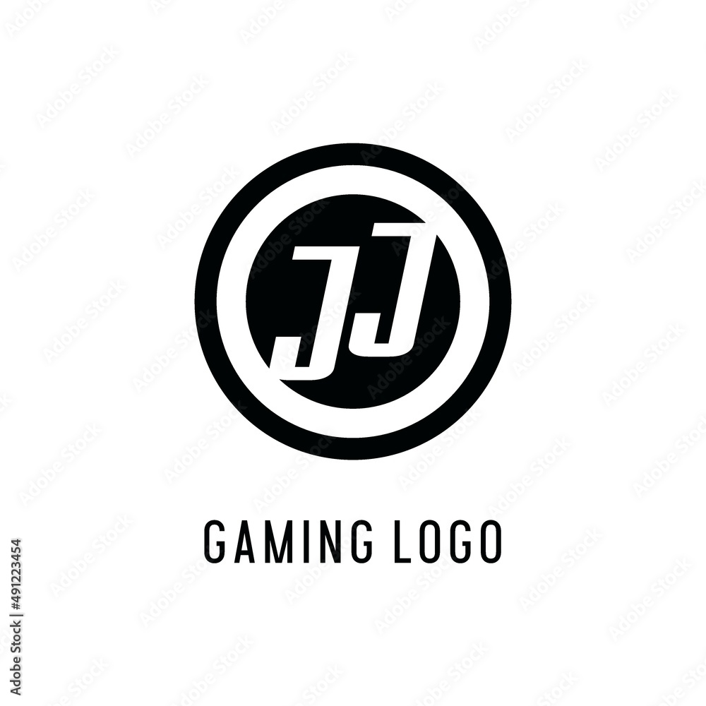 Initial JJ logo concentric circle line, clean and simple monogram logo style Stock Vector ...