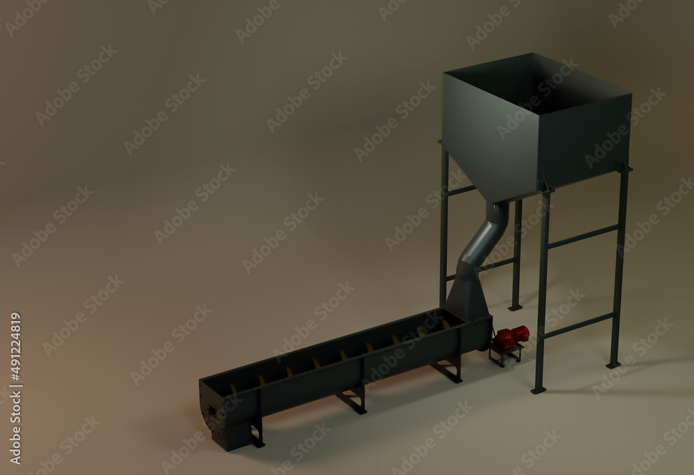 All done in 3d illustrator Best Set of Screw Conveyors and Sweepers for ...