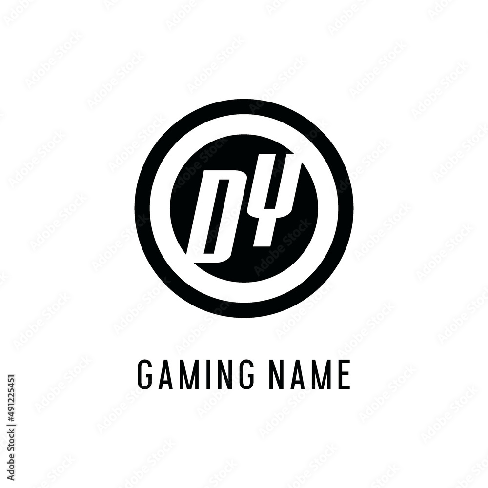 Initial DY logo concentric circle line, clean and simple monogram logo style Stock Vector ...