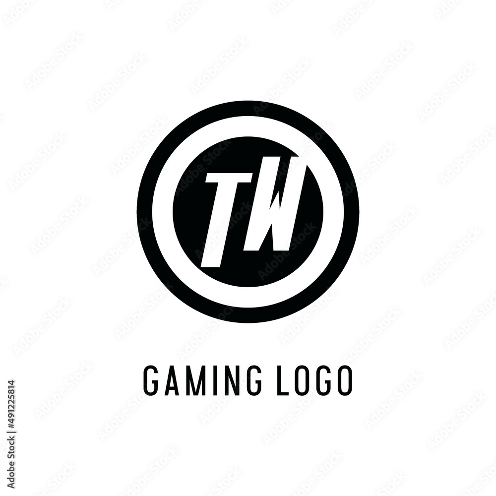Initial TW logo concentric circle line, clean and simple monogram logo style Stock Vector ...