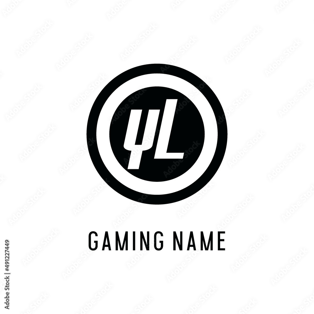 Initial YL logo concentric circle line, clean and simple monogram logo ...