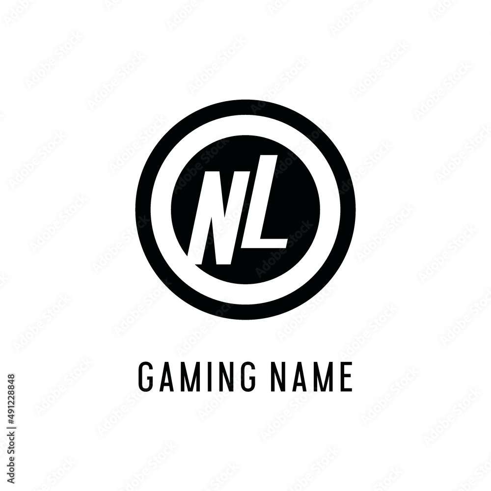 Initial NL logo concentric circle line, clean and simple monogram logo style Stock Vector ...