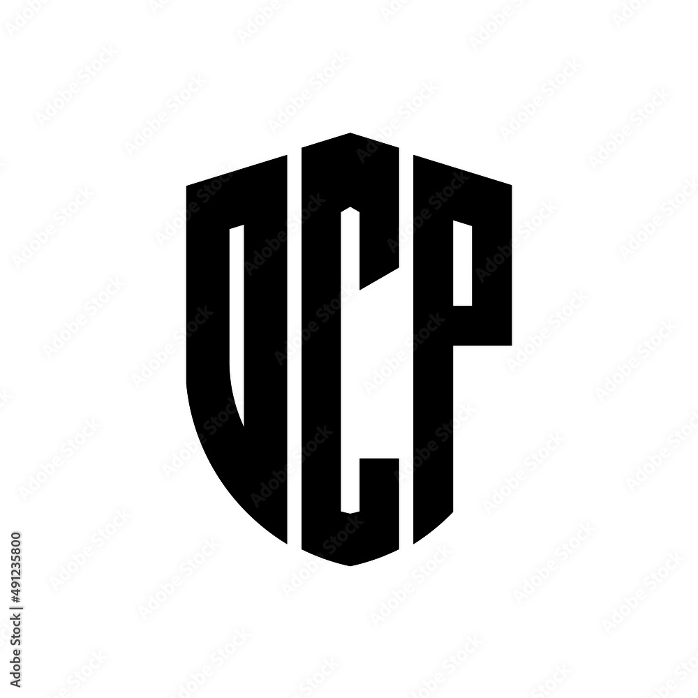 OCP letter logo design. OCP modern letter logo with black background ...