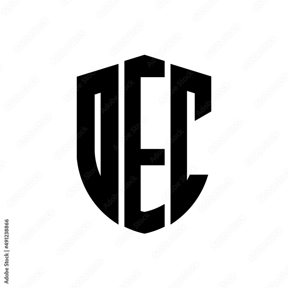 OEC letter logo design. OEC modern letter logo with black background. OEC creative letter logo ...