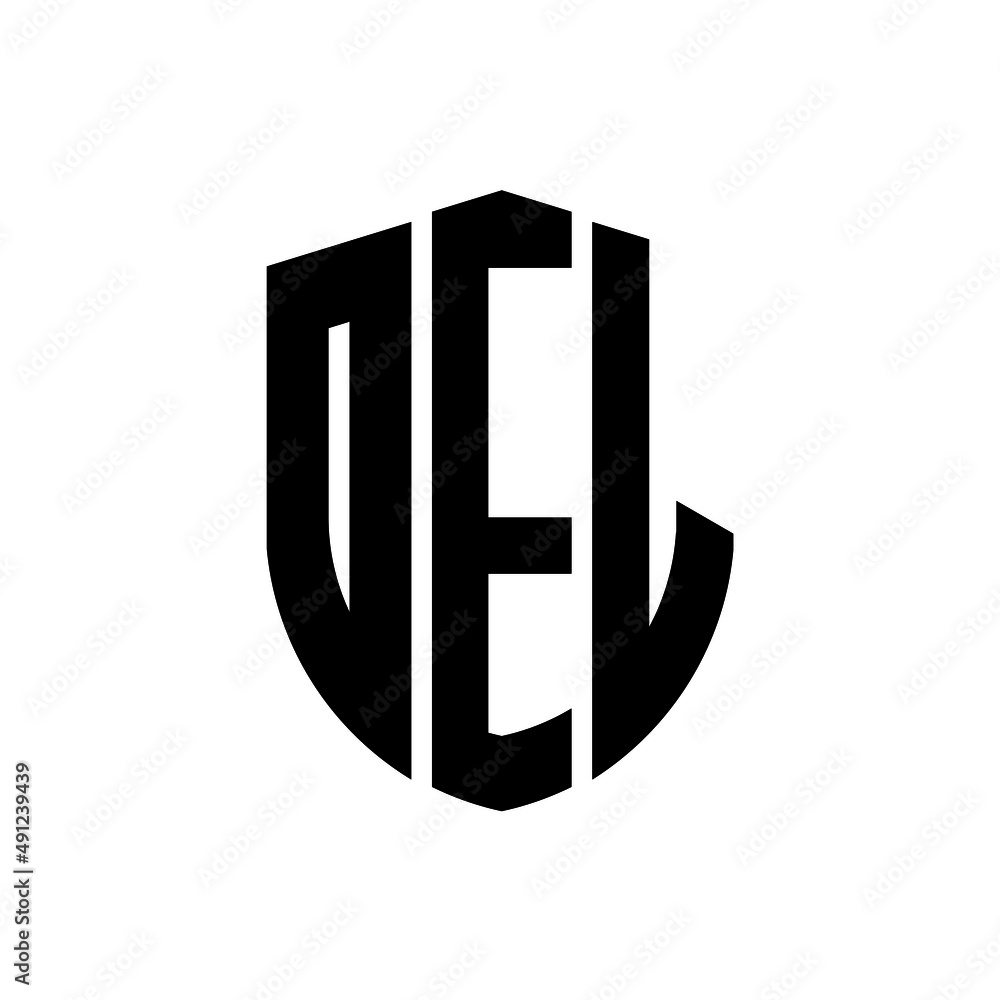 OEL letter logo design. OEL modern letter logo with black background ...